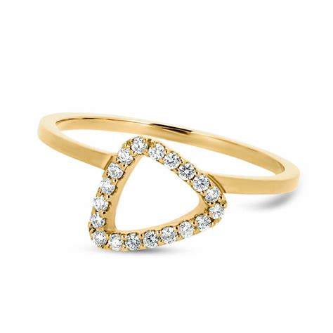 Gold Diamond Mini Pebble Ring Adina Jozsef