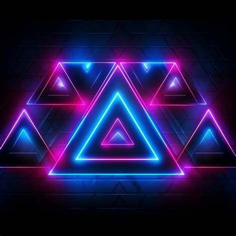 Premium Ai Image A Neon Sign That Says Triangle Is Lit Up