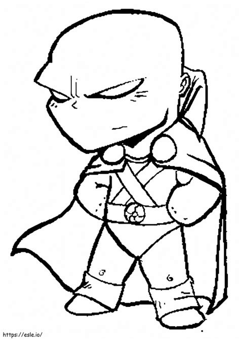 Chibi Martian Manhunter Coloring Page