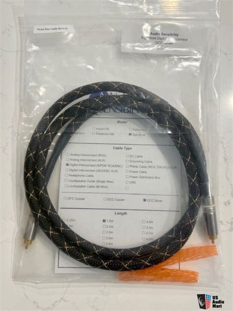 Audio Sensibility Signature S PDIF Digital Cable Photo US