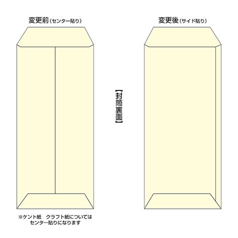 封筒仕様変更のお知らせ 金鵄製作所