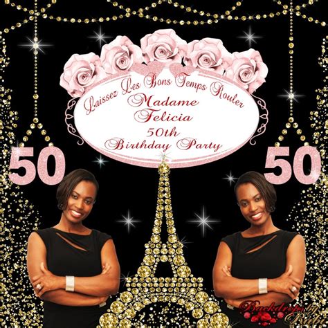 Paris Birthday Backdrop Paris Backdrop Birthday Party Etsy