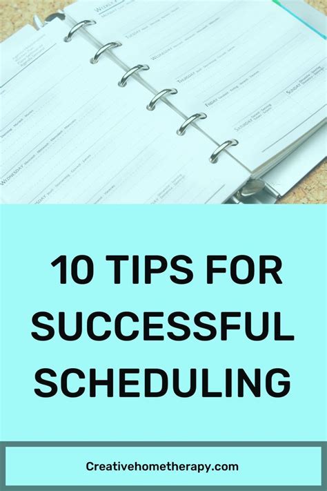 10 Tips For Successful Scheduling Artofit