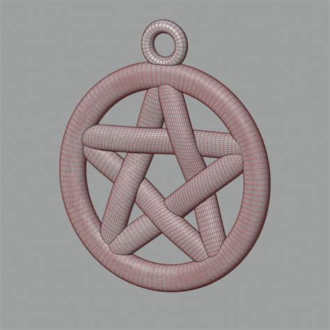 3d Pendant Pentagram Model Turbosquid 2080086