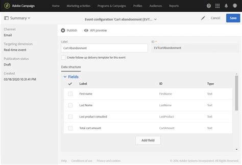 Configuring A Transactional Event Adobe Campaign