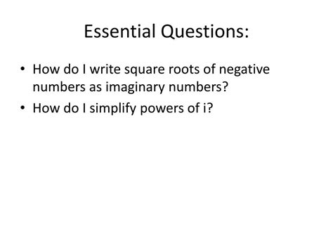 PPT Imaginary Numbers PowerPoint Presentation Free Download ID