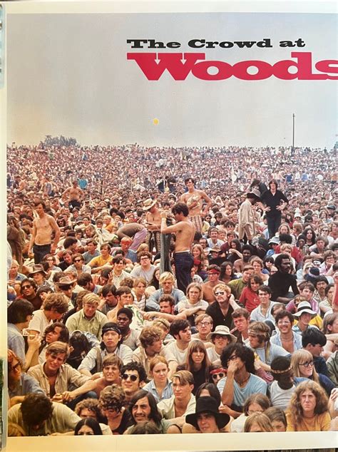 The Crowd At Woodstock 1969 Poster By Shelly Rusten Bethel Ny Woodstock