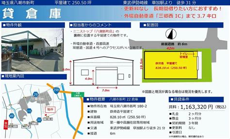 埼玉県八潮市大字新町180 2 草加駅 貸倉庫の貸し倉庫・工場・貸し土地テナントsnap 26624