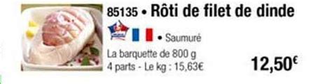 Promo Rôti De Filet De Dinde chez Thiriet iCatalogue fr