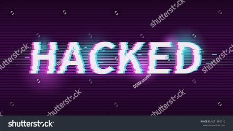 Hacked Concept Illustration Glitch Effect Digital Stock Illustration Shutterstock