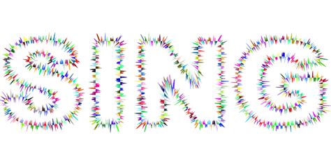 파형 노래 타이포그래피 Pixabay의 무료 벡터 그래픽