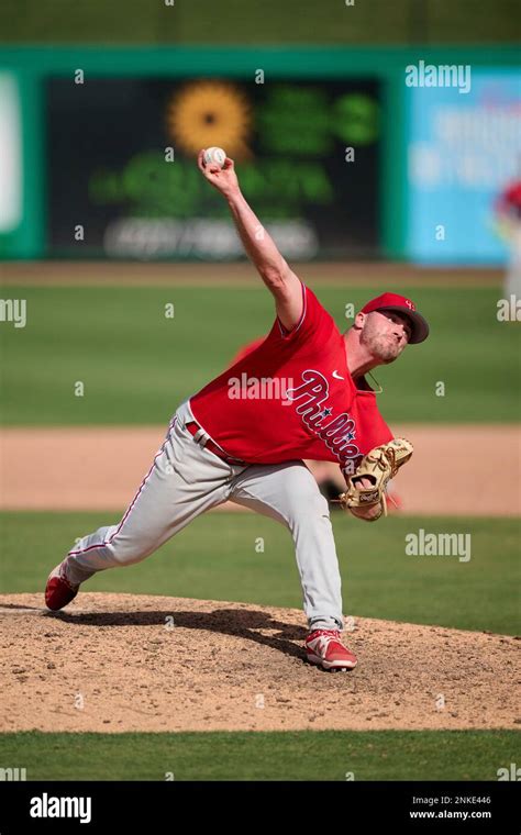 Philadelphia Phillies Pitcher Matt Seelinger 76 During A Milb Spring
