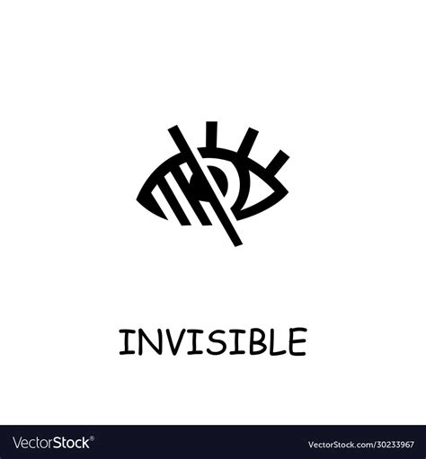 Invisible Flat Icon Royalty Free Vector Image VectorStock