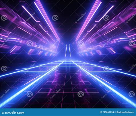 Glowing Abstract Neon Background Stock Illustration Illustration Of