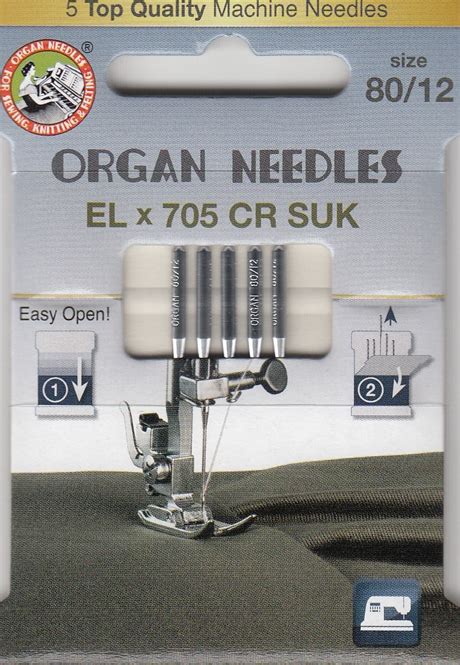 Nål ELx705 CR SUK ECO 80 5 pack ORGAN NEEDLE