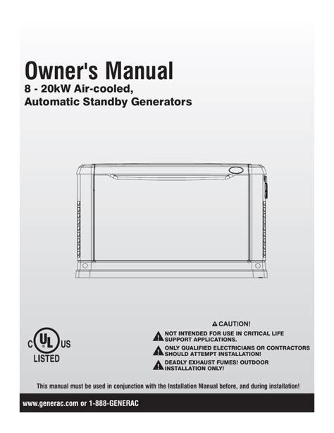 Generac 20 KW 0058871 User Manual Manualzz