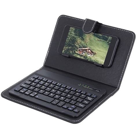 Musatteng Rubber Keyboard Wireless Leather For Portable Phone For