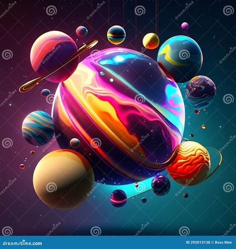 Realistic Planets In Space Vector Illustration Of Planets In Space
