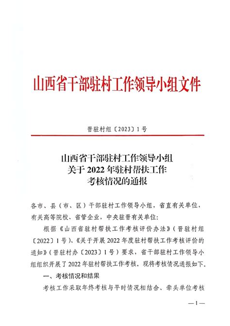 我校荣获2022年省直单位驻村帮扶工作考核综合评价优秀等次 山西省财政税务专科学校