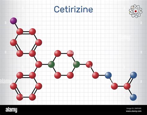 Cetirizine Drug Molecule It Is Drug Used In Allergic Rhinitis And