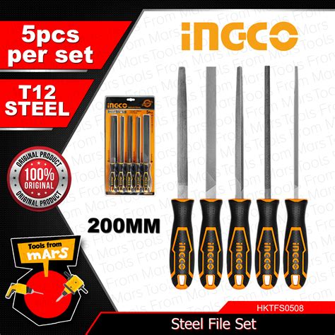 Ingco Steel File Set 5 Pcs Hktfs0508 Tfm Iht Lazada Ph