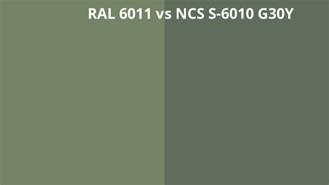 Ral 6011 Vs Ncs S 6010 G30y Ral Colour Chart Uk