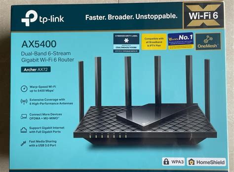 Tp Link Ax5400 Dual Band Gigabit Wi Fi 6 Router Computers And Tech Parts And Accessories
