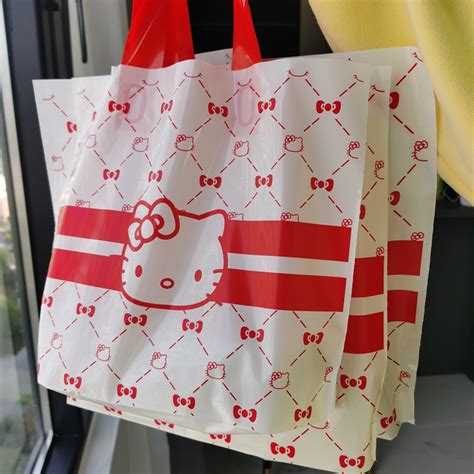 Hello Kitty Pu Plastic T Bag Premium T Cartoon Logo Carrier Bag Cute Birthday Xmas T