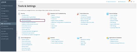 Securing Plesk With Ssltls Certificates Iconz Webvisions
