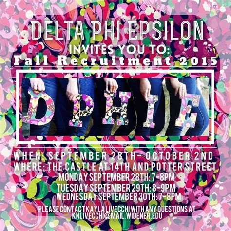 Delta Phi Epsilon Widener University Chester Pa