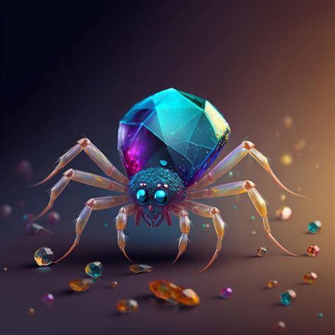 There Is A Spider That Is Sitting On A Table Generative Ai Premium Ai Generated Image