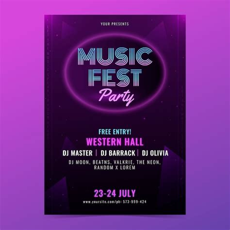 Free Vector Gradient Event Poster Template