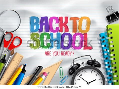 Back School Vector Background Design School Stock Vector Royalty Free