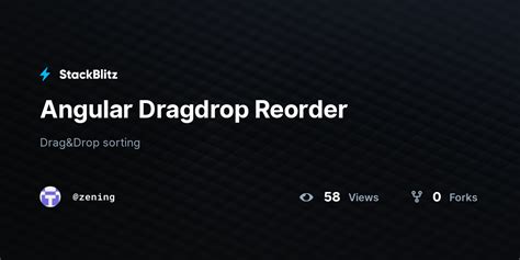 Angular Dragdrop Reorder StackBlitz