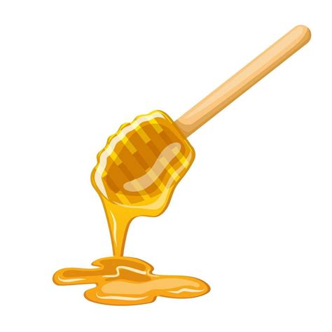 Spoon Honey Cartoon Vector Illustration 17417797 Vector Art At Vecteezy