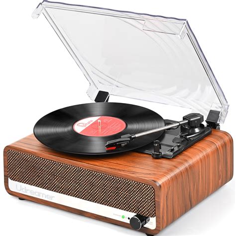 Vinyl Record Player With Upgraded Speakers 3 Speed Turntable With