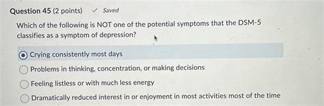 Solved Question 45 2 ﻿points ﻿savedwhich Of The Following