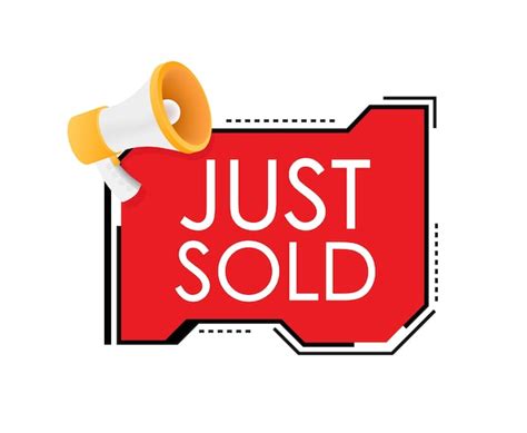 Premium Vector Megaphone Label Just Sold On White Background Vector