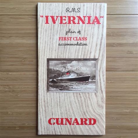 Ivernia 1955 Deck Plan First Class Luxury Liner Row