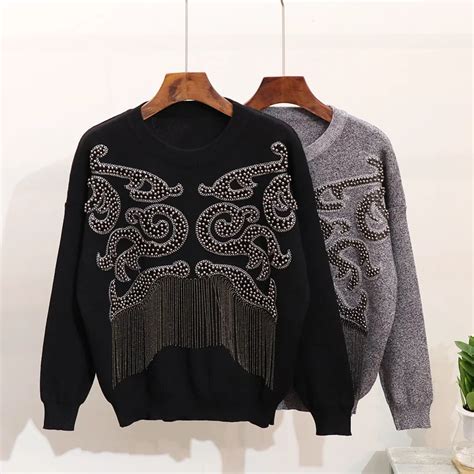 Зимний свитер с кисточками комплект со штанами вязаный пуловер ручной работы с длинными