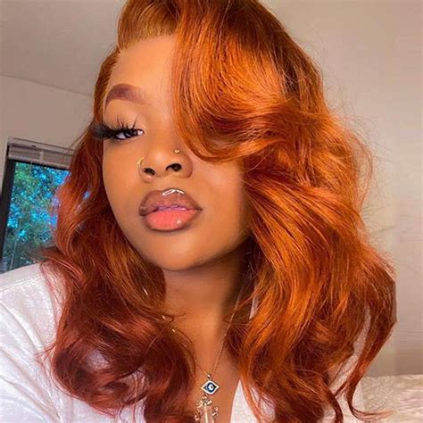 Ginger Color Short Body Wave Wigs Recool Hair