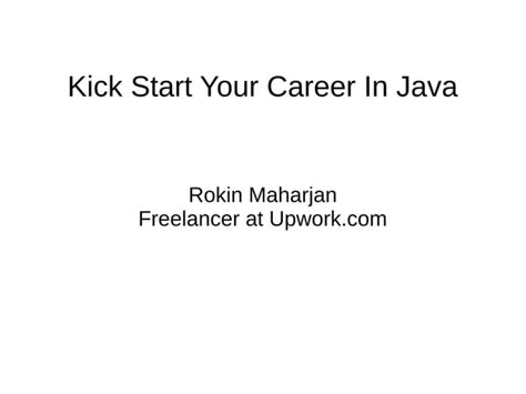 Kickstart Your Career Odp