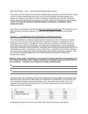 Biol Ecology Lab Working In Excel Docx Biol Ecology