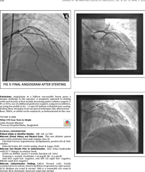 Tctap C 084 When Cto Case Turns To Simple Jacc