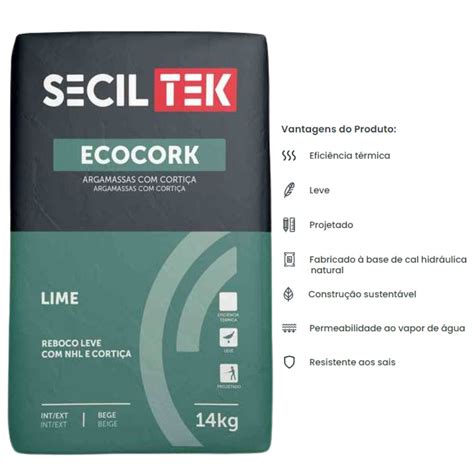 Reboco Leve Com Cal Hidráulica Natural Nhl E Cortiça Seciltek Ecocork Lime