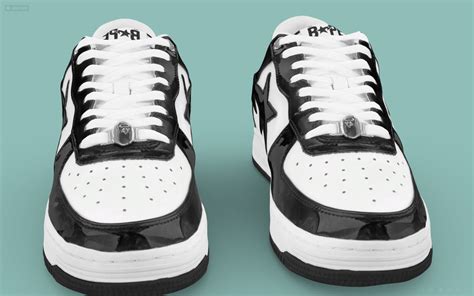 Bape Sta Sneaker Black And White 3d Model Cgtrader