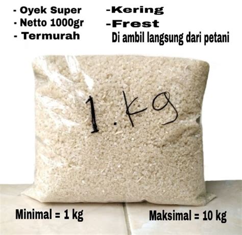 Oyek Singkong Kemasan 1 Kilo 1000 Gram Nasi Tiwul Oyek Singkong