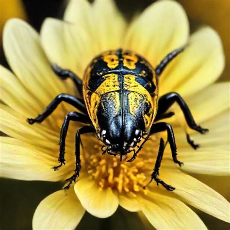 A Beetle With The Letters B On It Premium Ai Generated Image