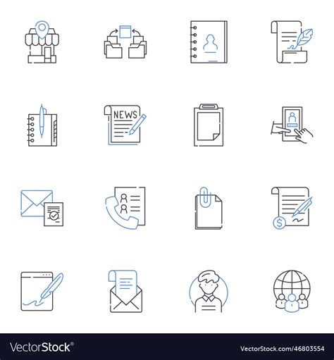 Wireless Connection Line Icons Collection Wi Fi Vector Image