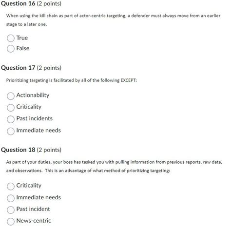 Solved When Using The Kill Chain As Part Of Actor Centr